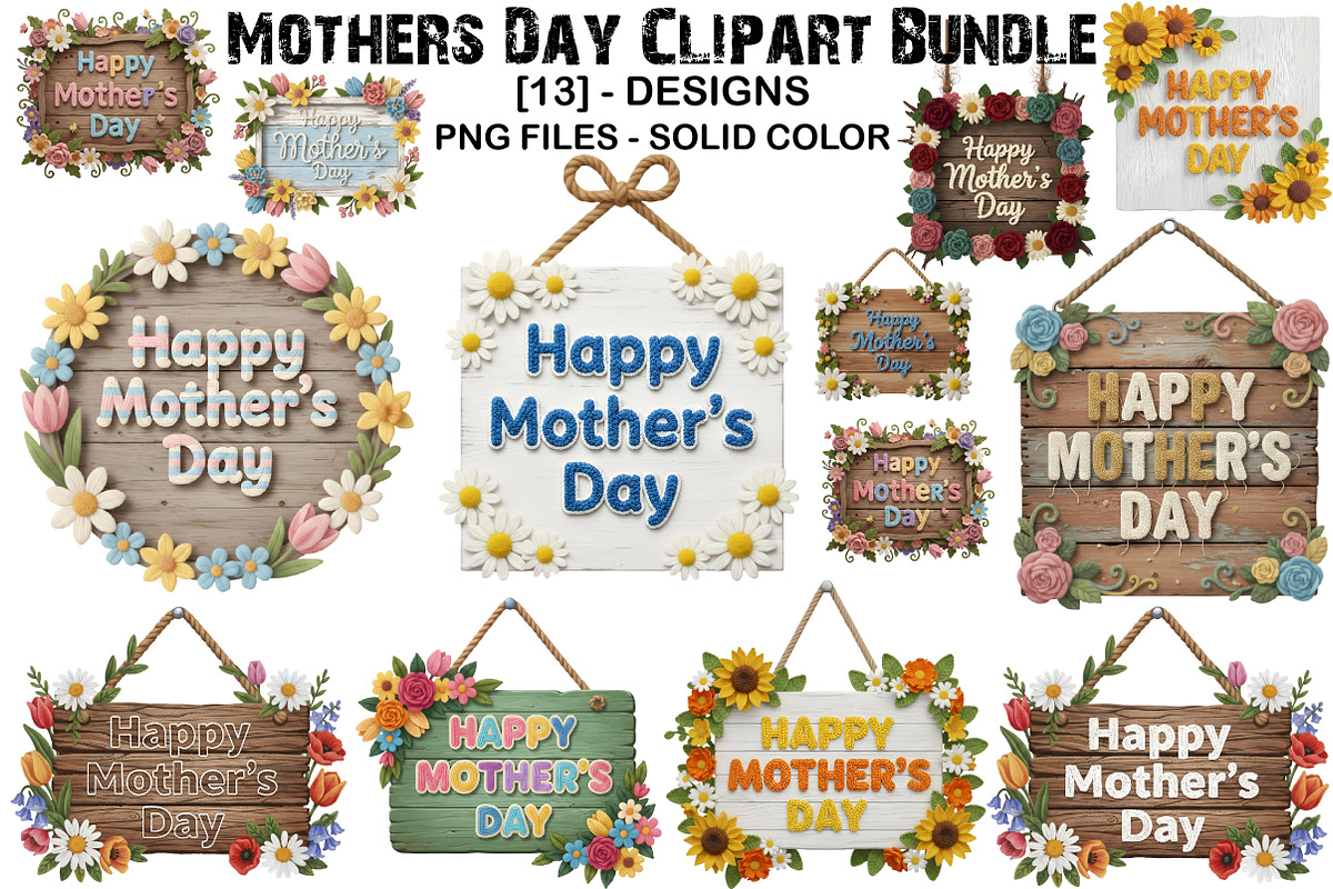 Mothers Day Clipart Bundle, an Illustration by GatewayDesign