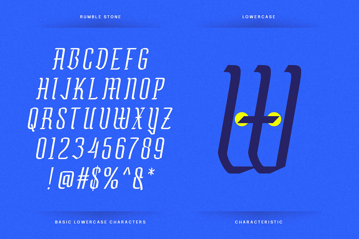 Rumble Stone Typeface, a Blackletter Font by alit design