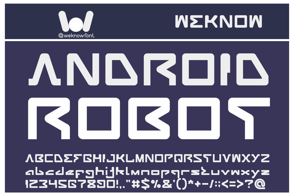 android robot font