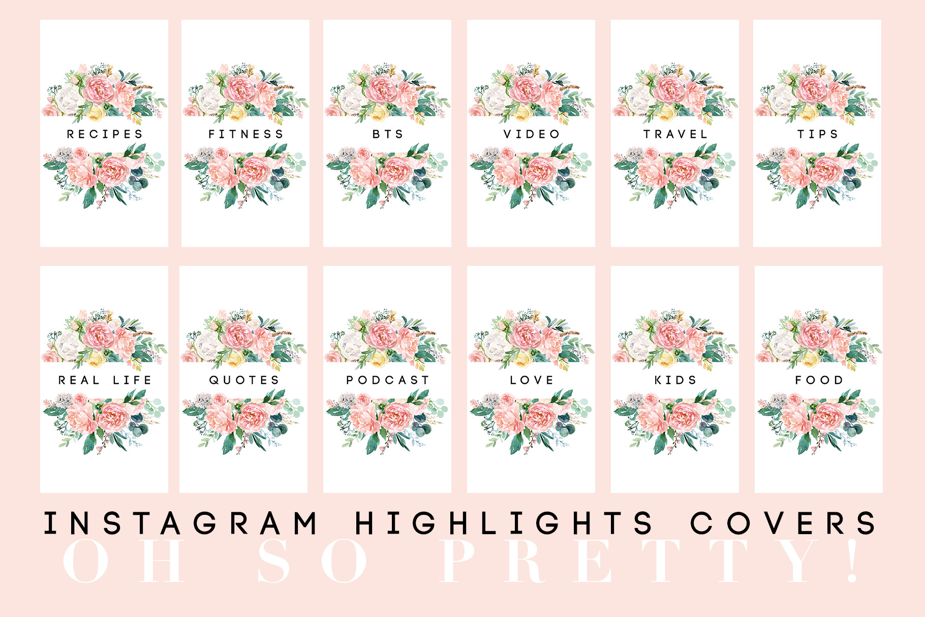 Pretty Instagram Highlight Covers, a Graphic by The Social Esthete