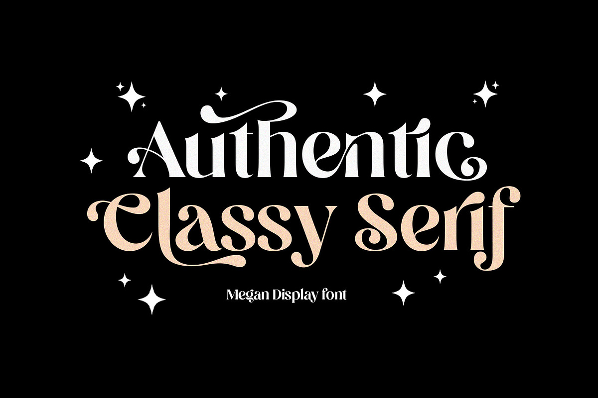 Megan Display Font, a Sans Serif Font by INKSUN™