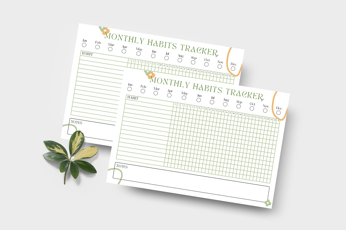 Editable Canva Monthly Habit Tracker, a Stationery Template by Ultimate ...