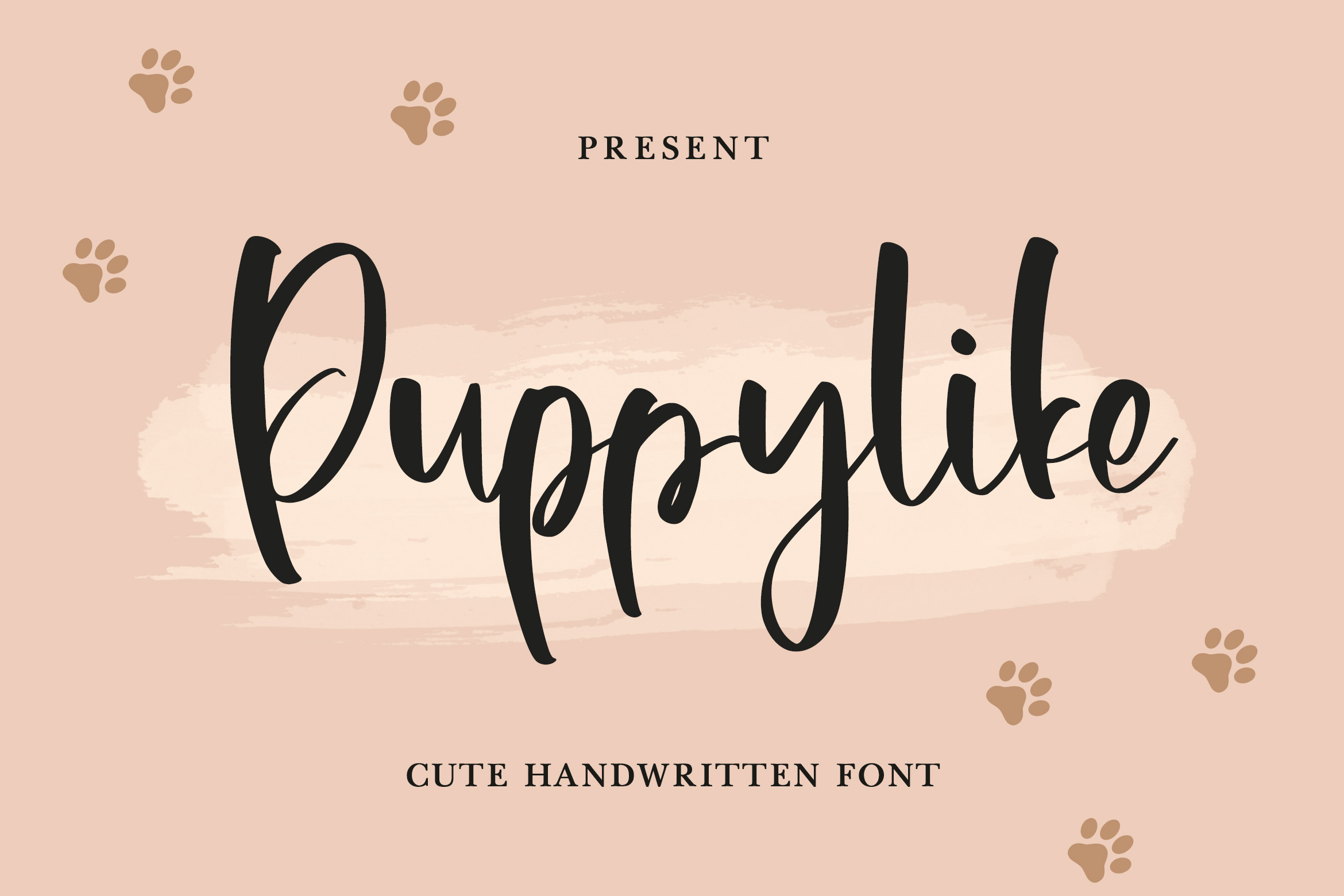 Puppylike - Cute Handwritten Font, a Script Font by Arendxstudio ...