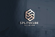 Cube Line Split Logo, a Branding & Logo Template by Design_Planet