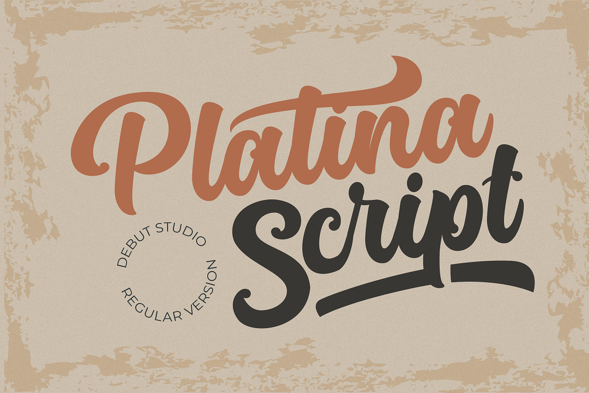 Platina Script / All Version, a Script Font by Debut Studio