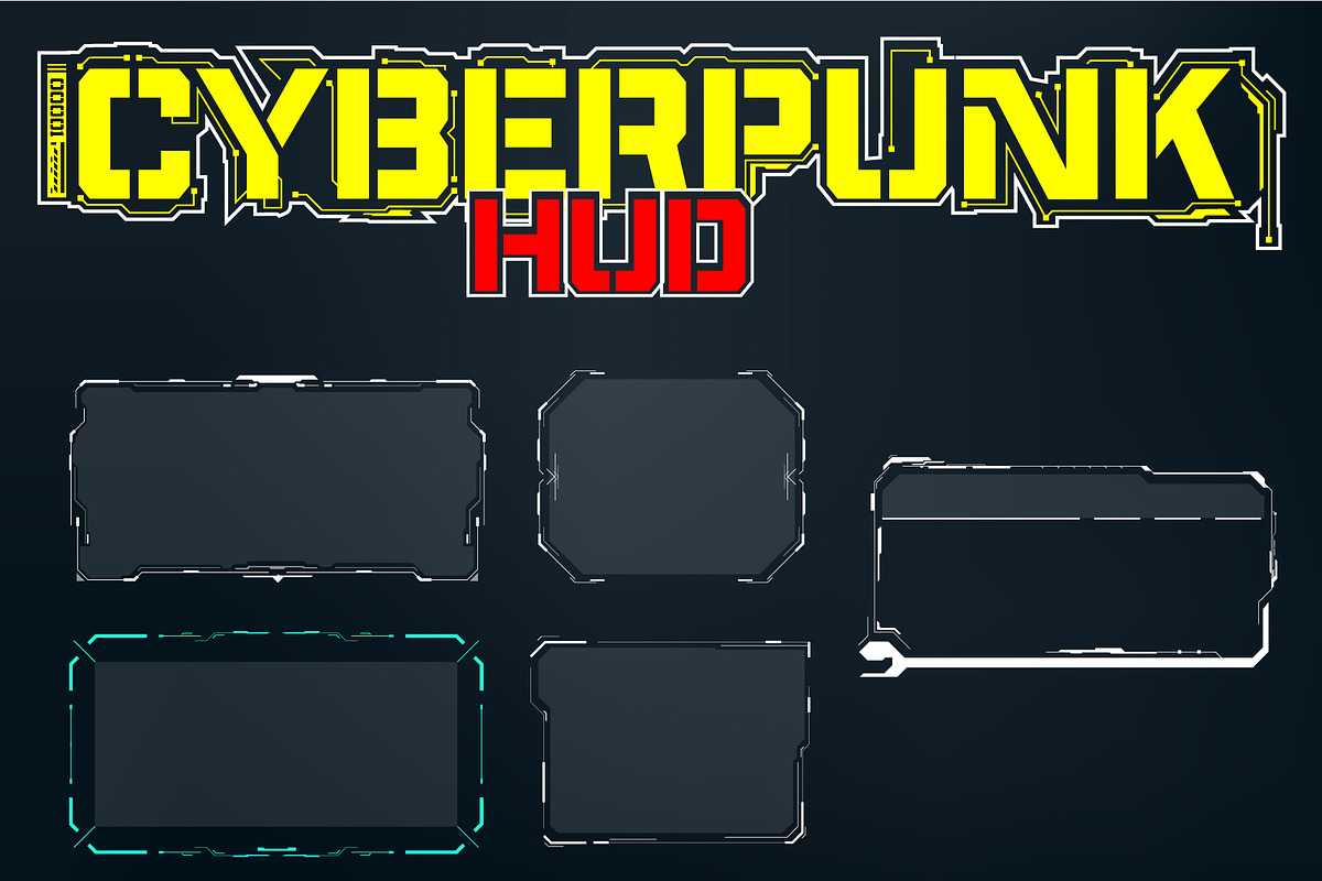 Set of Sci Fi Modern User Interface