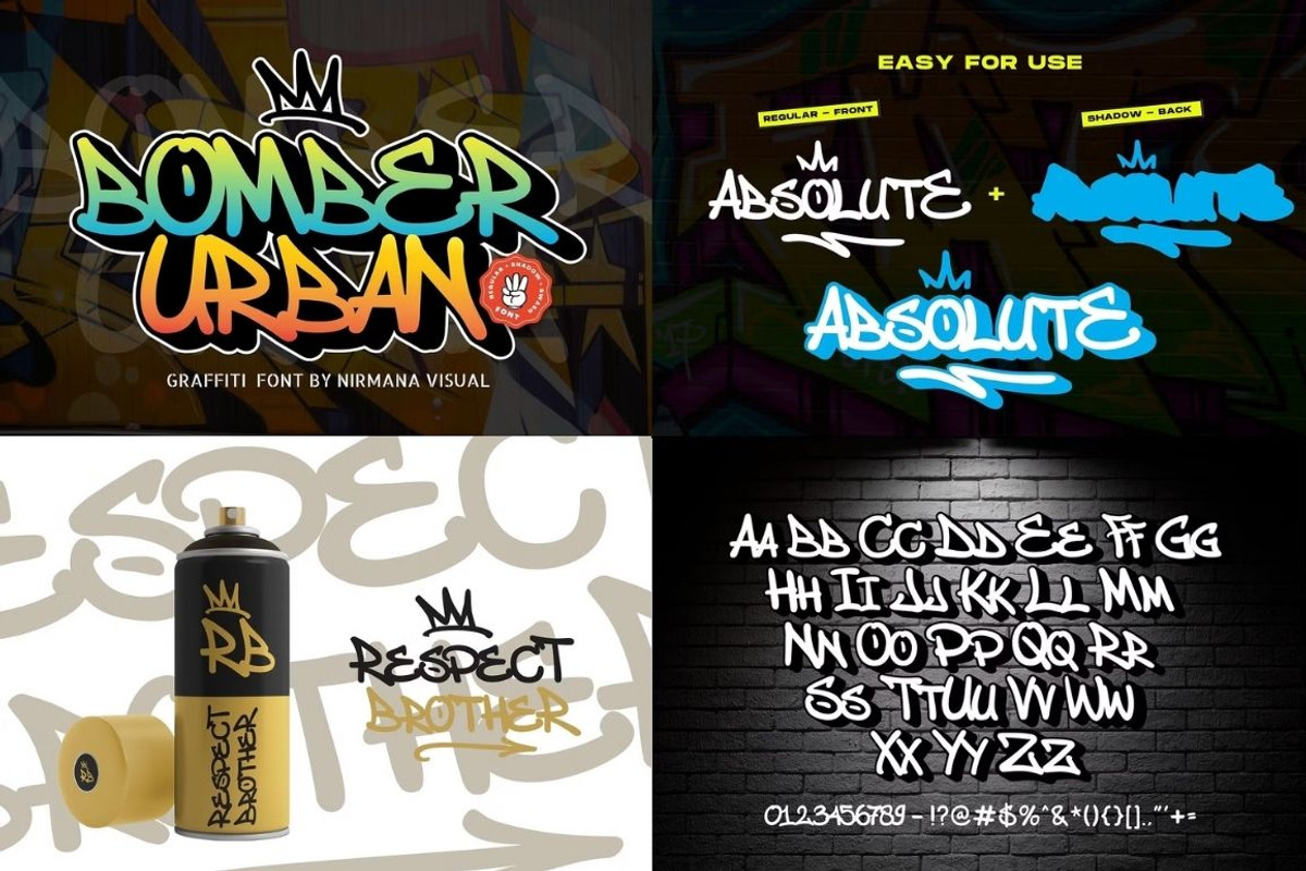 Graffiti Font Bundle, a Handwritten Font by Nirmana Visual