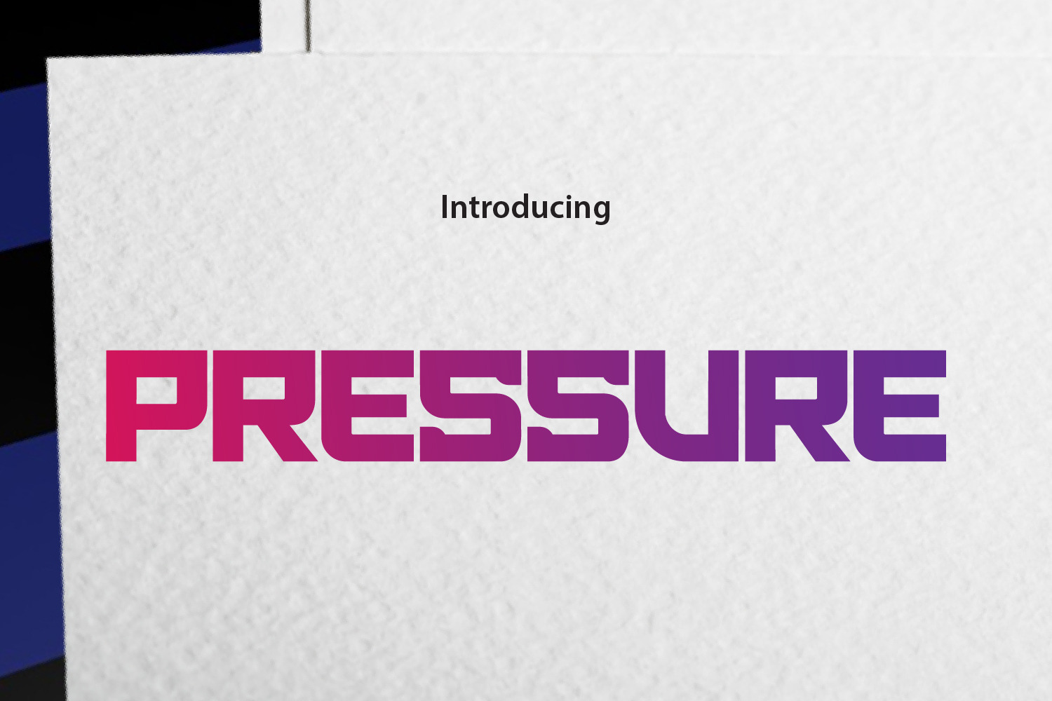 PRESSURE, a Font by da_only_aan