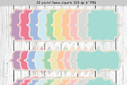 Cliparts pastel frames, an Illustration by burlapandlace