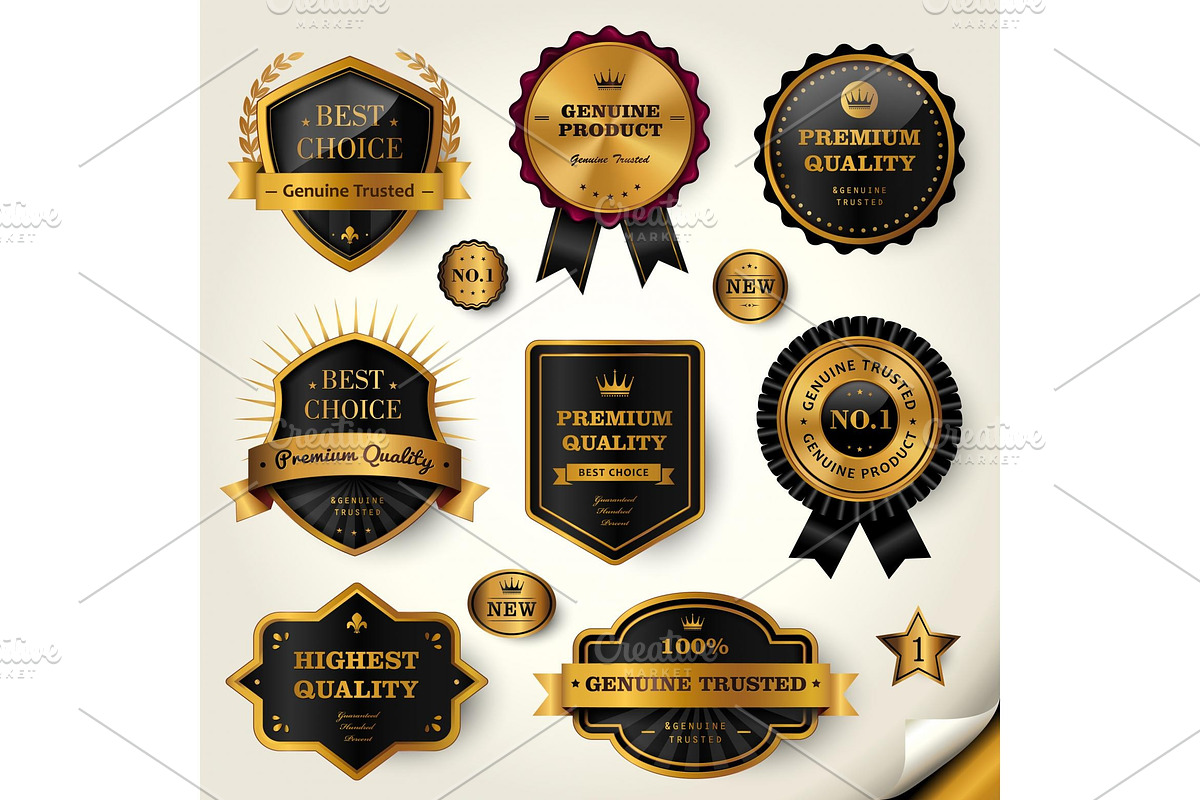 Luxury black labels set, an Object Graphic by TotallypicRF