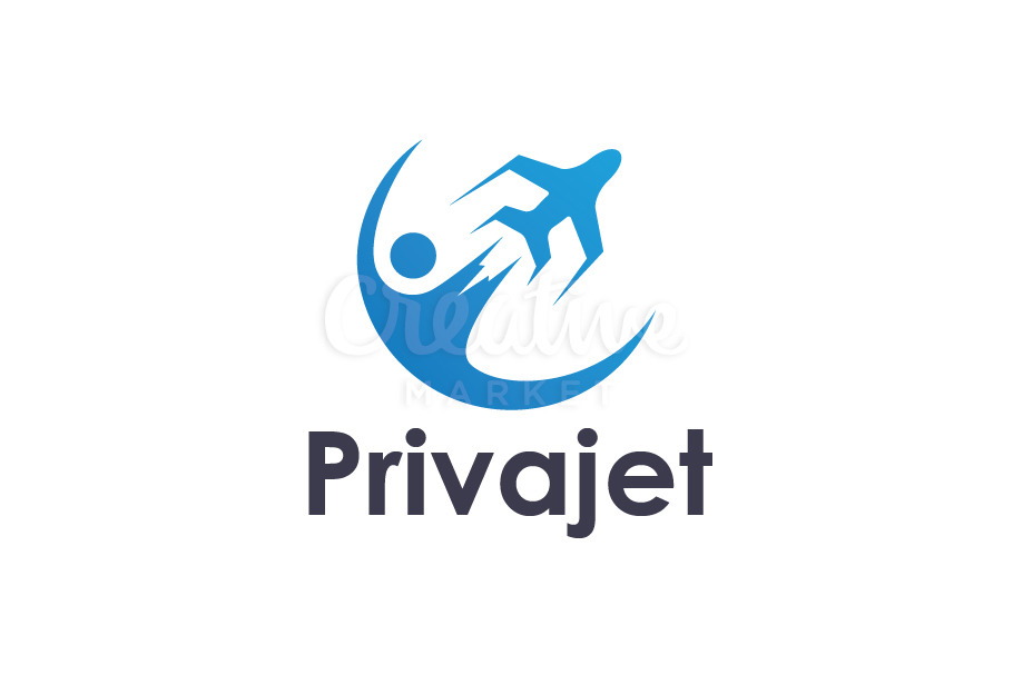 Privat Jet Logo, a Branding & Logo Template by nospacestore