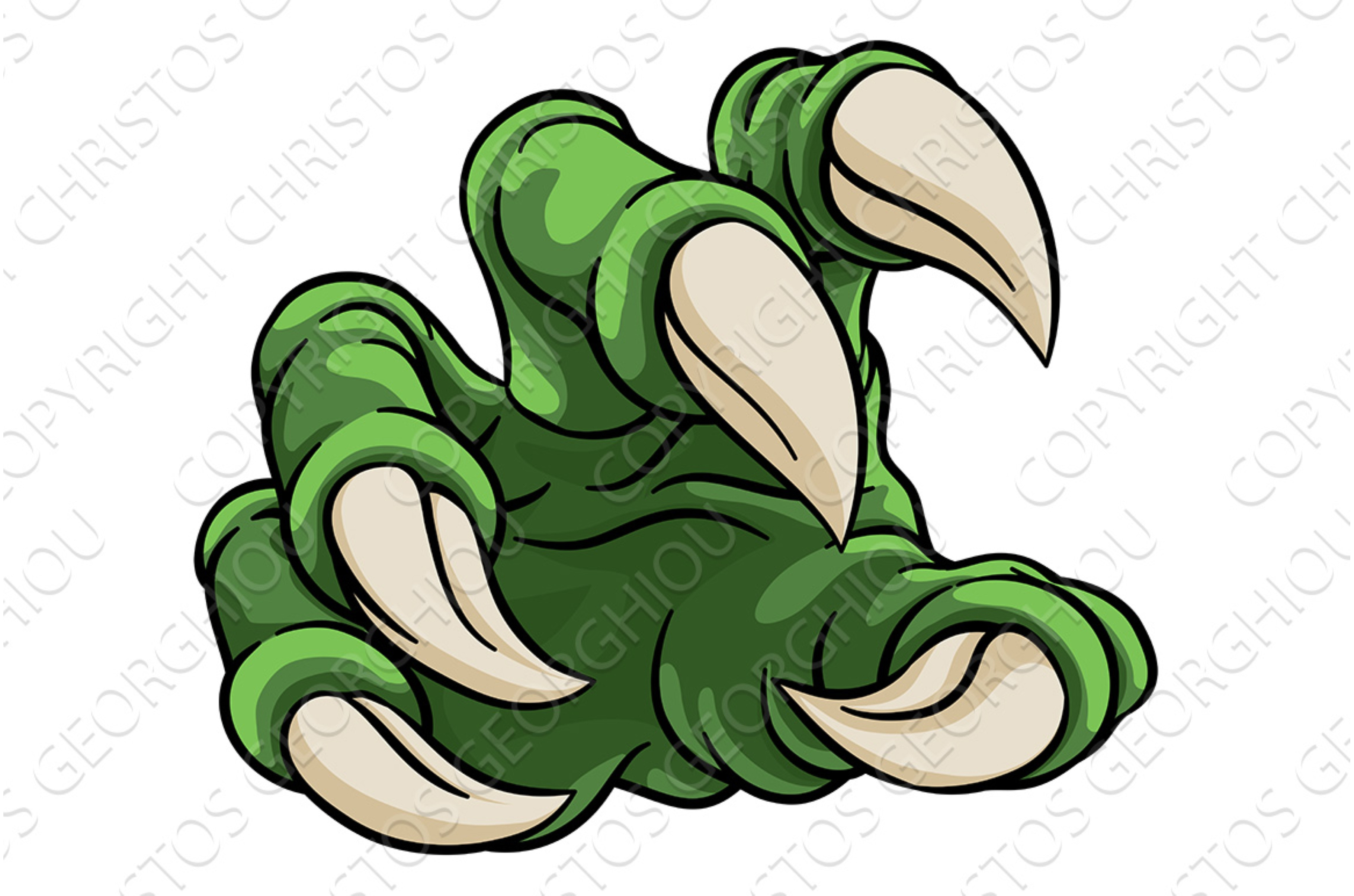 Monster Claw Dinosaur Dragon Cartoon, an Illustration by Christos Georghiou