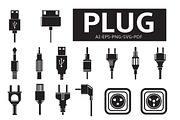 Electric Plug Icons, an Icon by Designfour