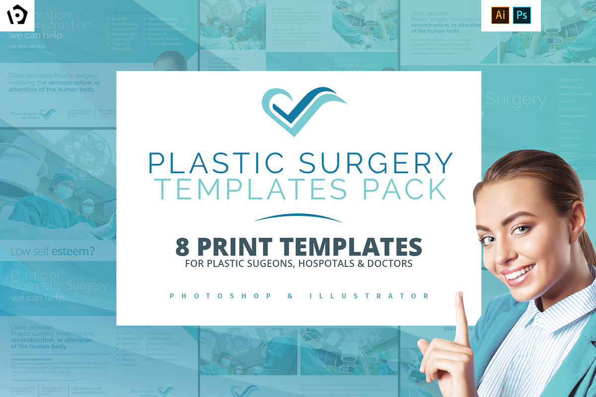 Plastic Surgery Templates Pack, a Flyer Template by BrandPacks