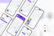 Map & Location Mobile App UI Kit | UI Kits and Libraries ~ Creative Market