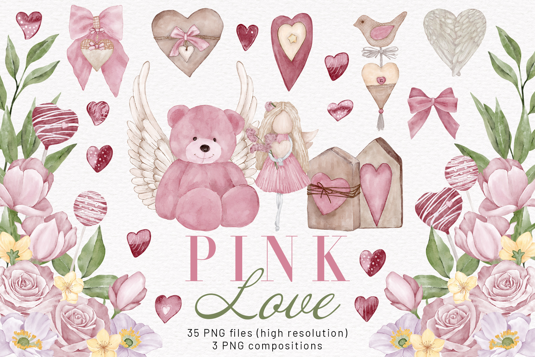 Valentines Day Clipart Love Heart | Illustrations ~ Creative Market
