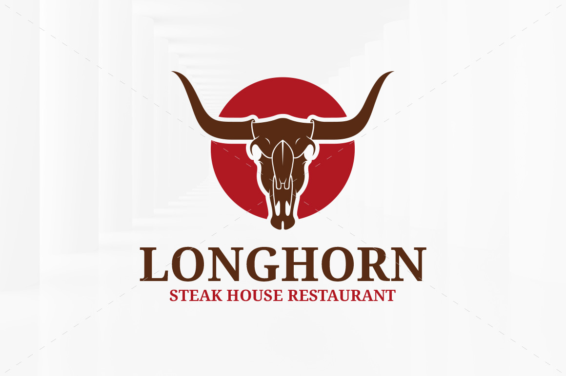 Long Horn Logo Template, a Branding & Logo Template by LOGOMAGINE