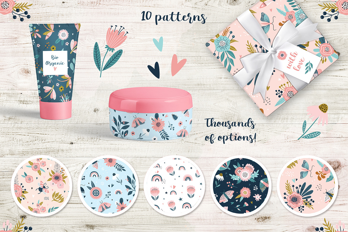 Gentle Garden, a Decorative Illustration by Angelina De Sol