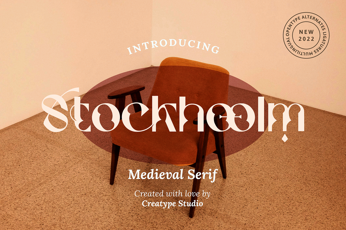 Stockhoolm Medieval Serif, a Serif Font by Creatype Studio