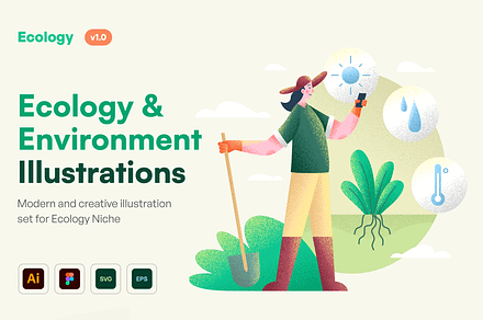 Ecology pollution infographic with | Illustrations ~ Creative Market