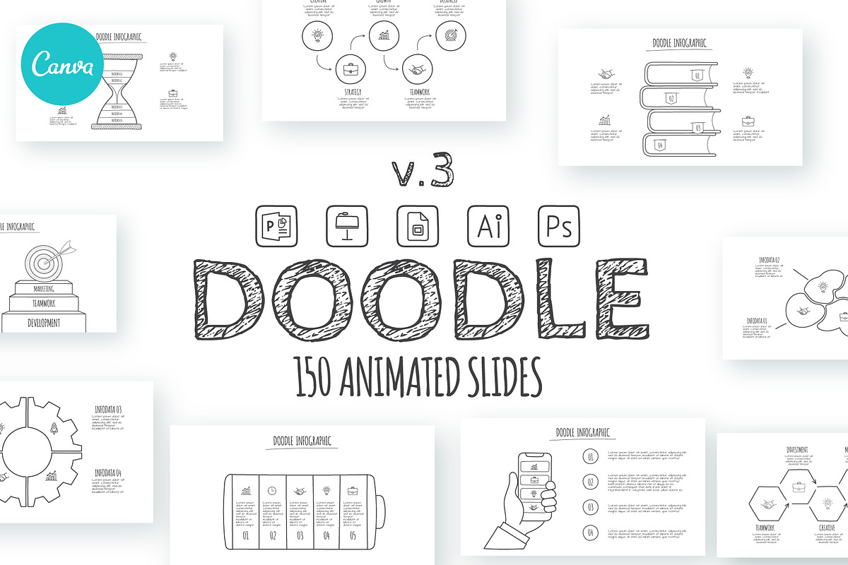 Doodle infographics presentation