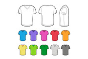 T-shirt Set in various colors, an Object Graphic by in8finity