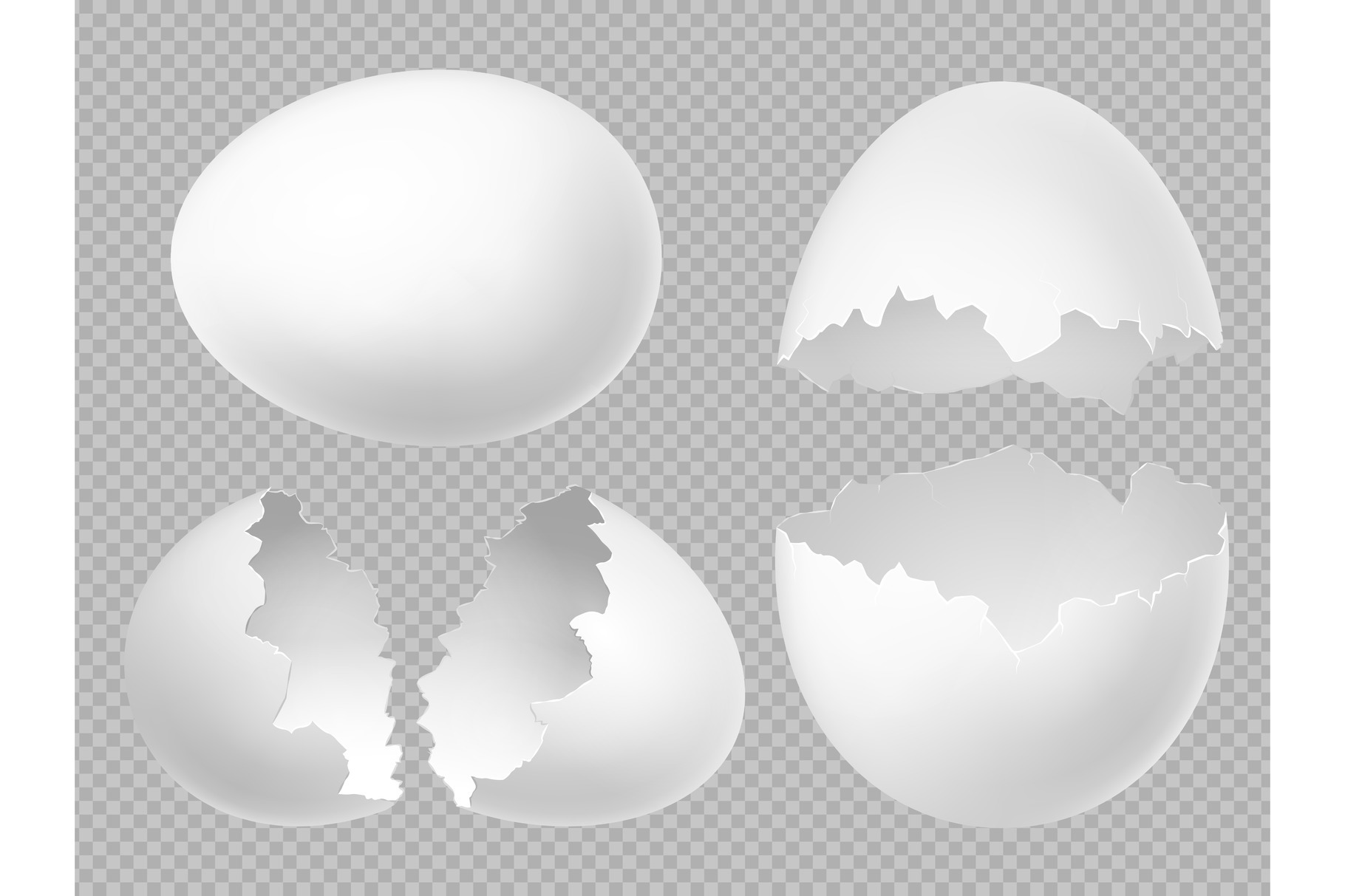 Vector realistic white eggs set with, a Background Graphic by Valerie ...