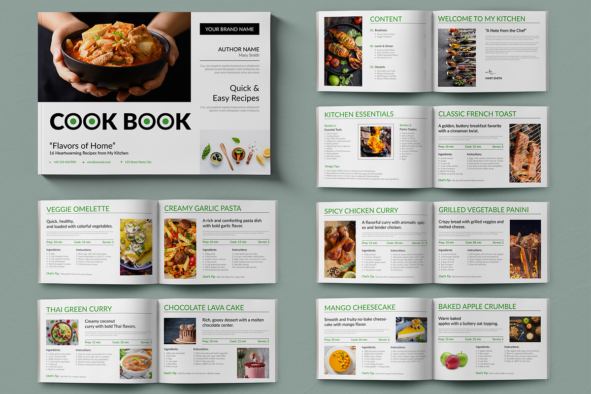 Recipe Book Template Layout