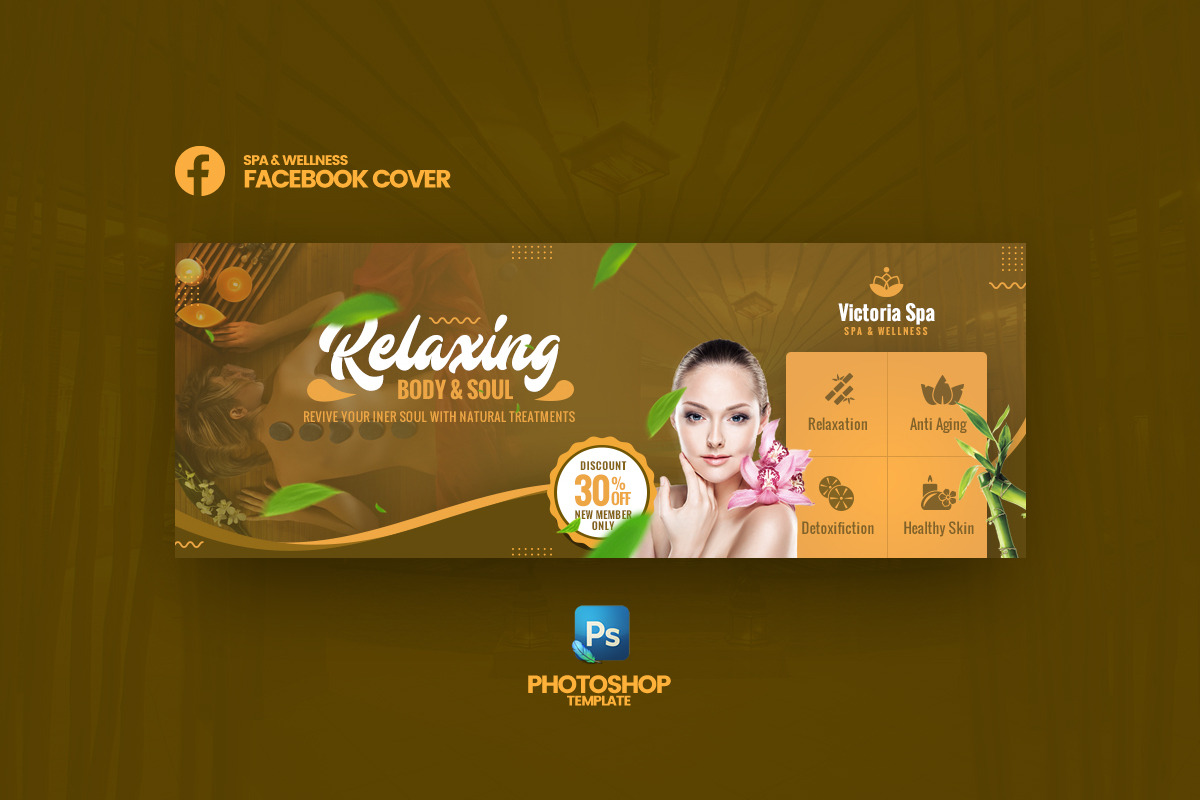 Victoria - Spa & Wellness FB Cover, a Social Media Template by Youwes ...