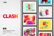 CLASH | Vibrant Shapes & Gradients, a Texture Graphic by CUDOS
