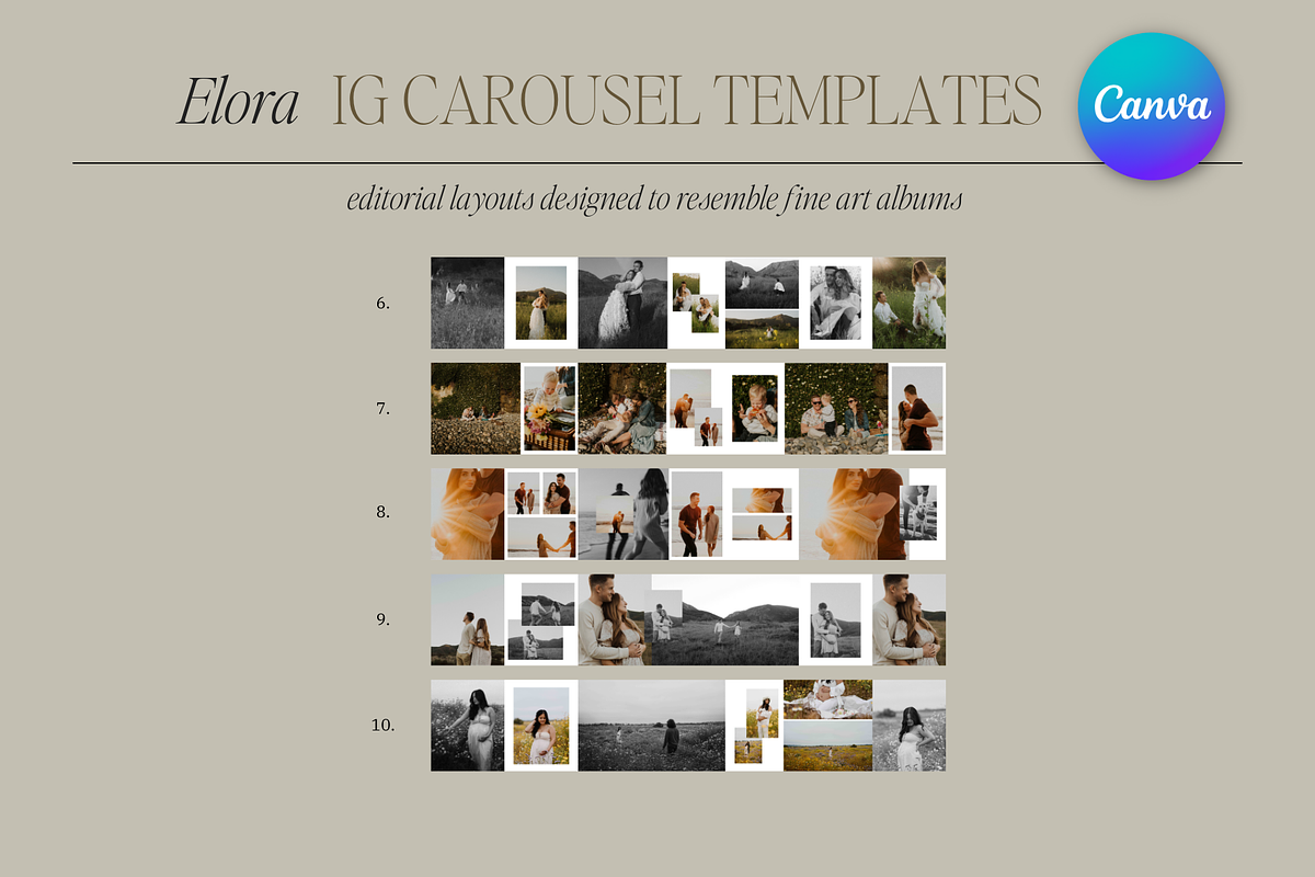 IG Carousel Templates for Canva | Creative Market