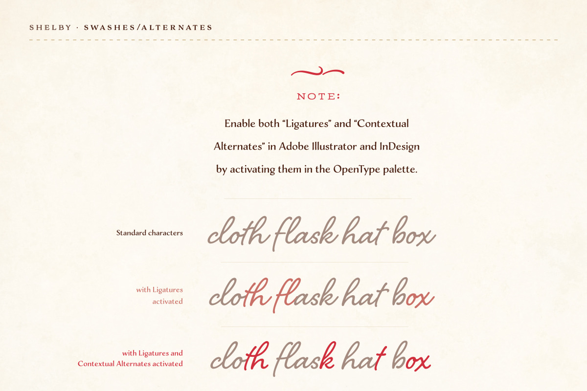 Shelby - Regular, a Script Font by Laura Worthington