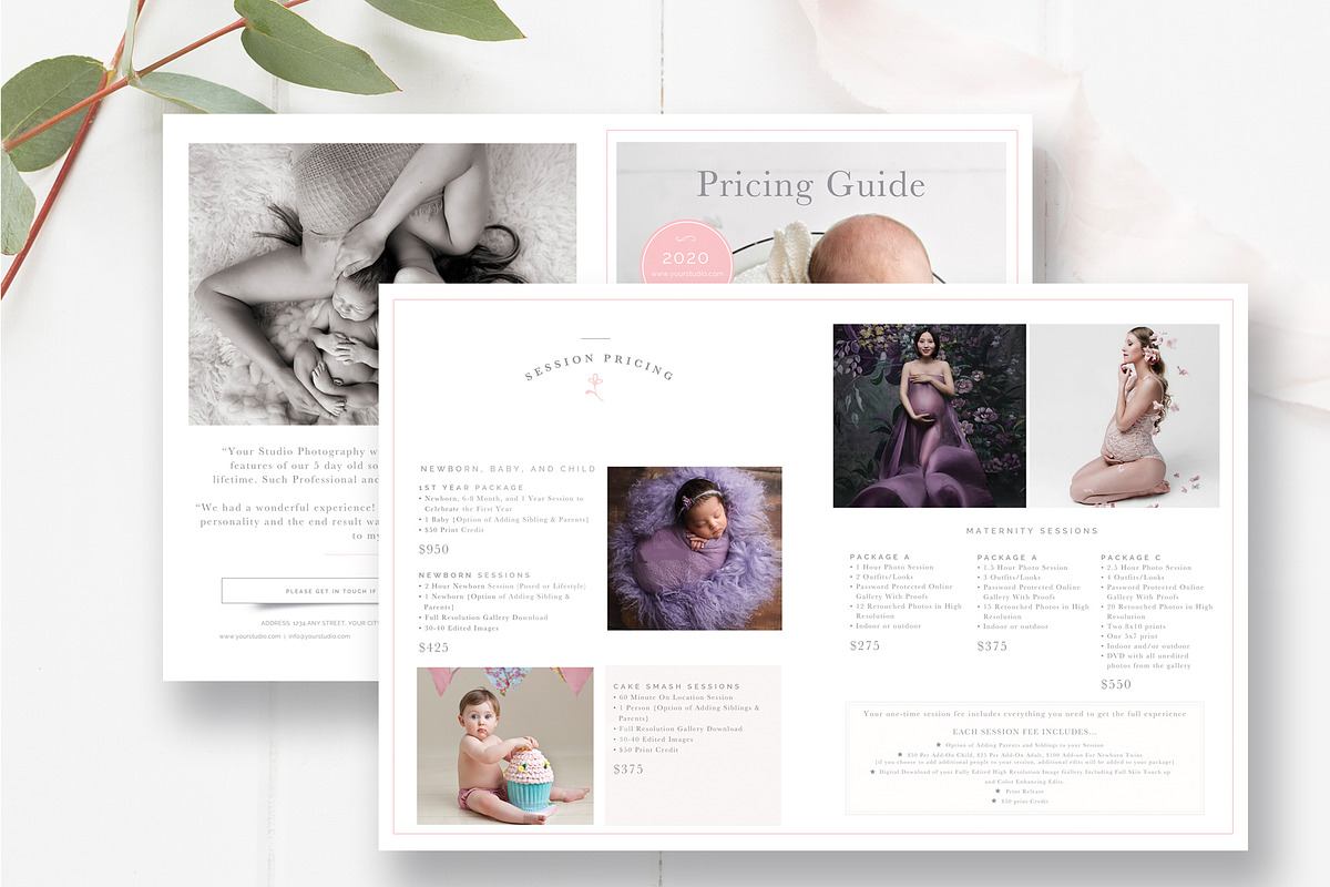 Photography Bi-fold Brochure PSD, a Brochure Template by By Stephanie ...