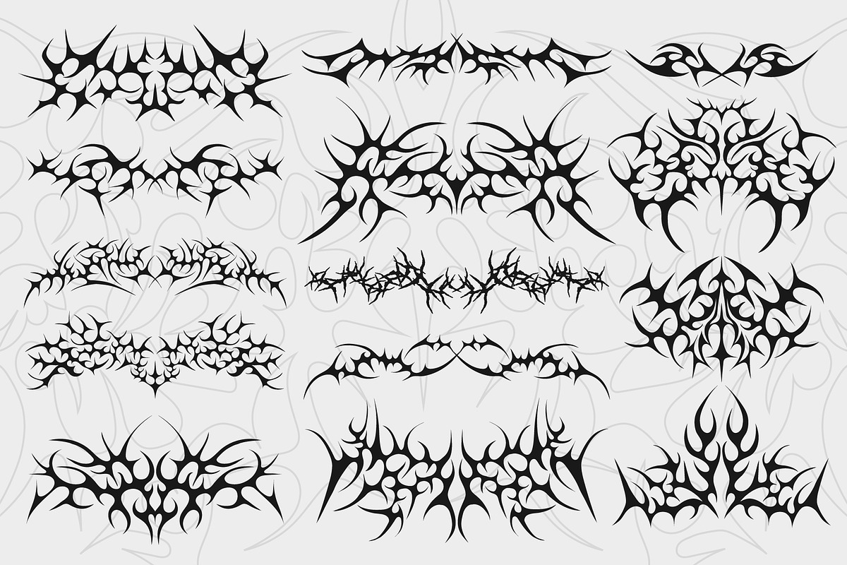 NEO TRIBAL CYBER SIGILISM VECTOR SHAPE | cyber sigilism book, cyber ...