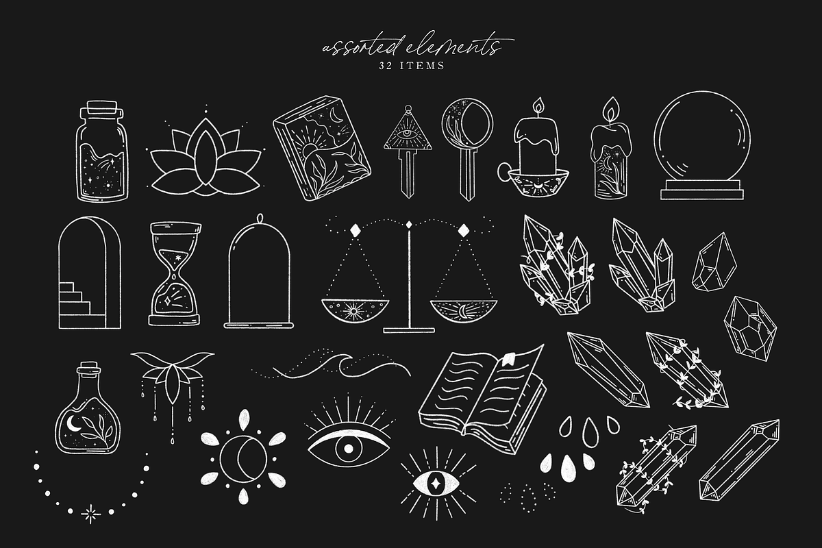 Celestial Magic Logo & Branding Set