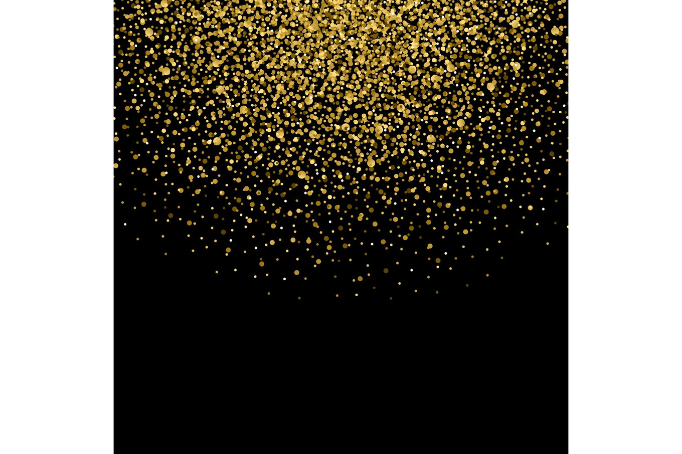 Gold confetti glitter on black background, a Decorative Illustration by ...