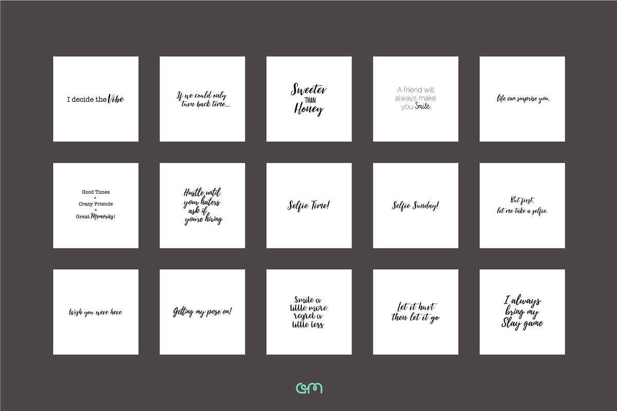 New Year Quote Bundle, a Social Media Template by AM Studio