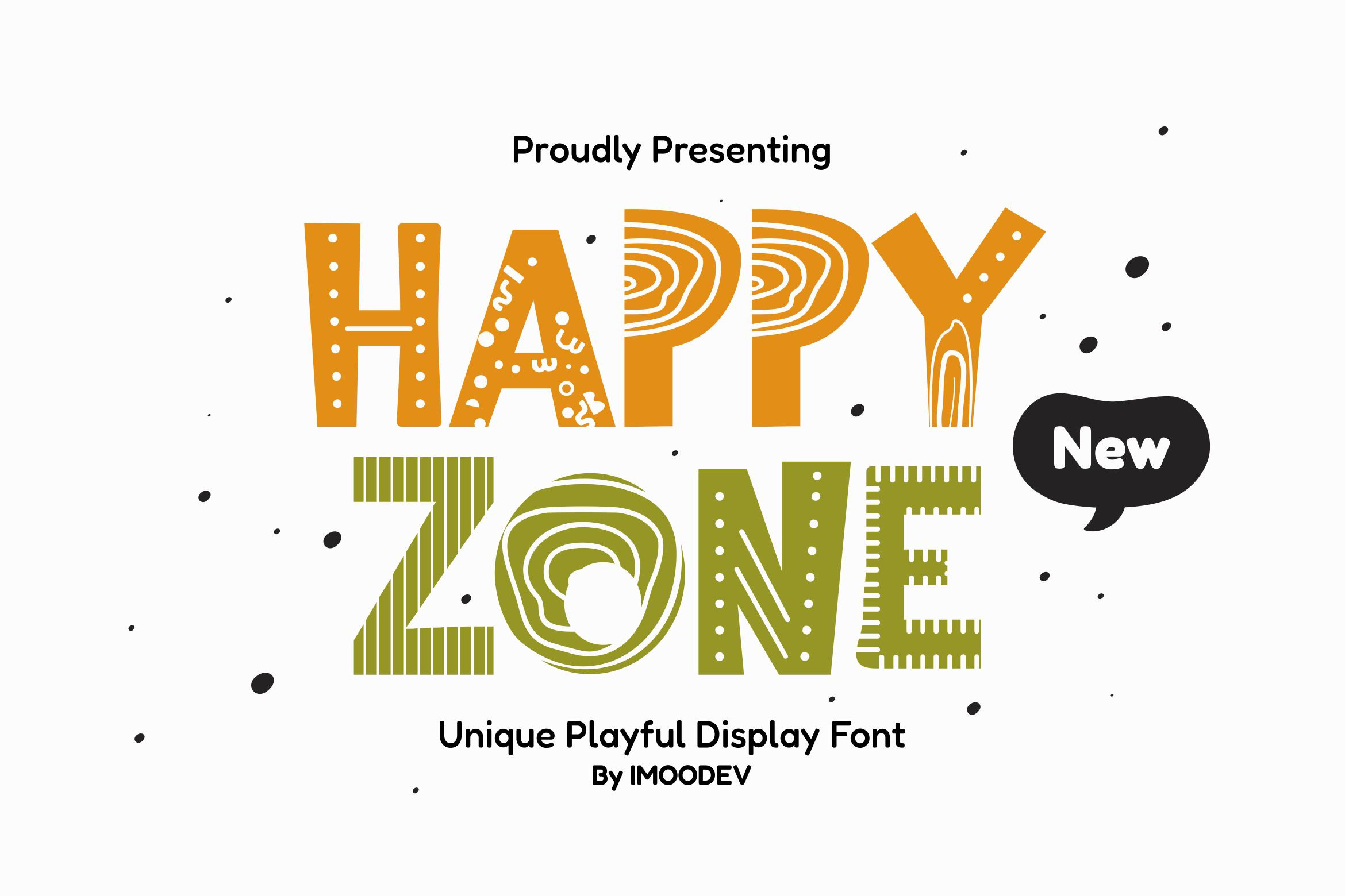 Happy Zone - Playful Typography, a Handwritten Font by Imoodev