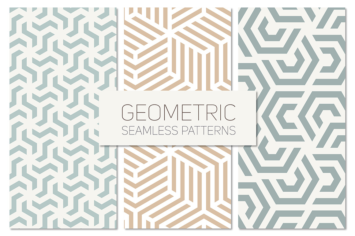 Geometric Seamless Patterns Set 4, a Pattern Graphic by Curly_Pat