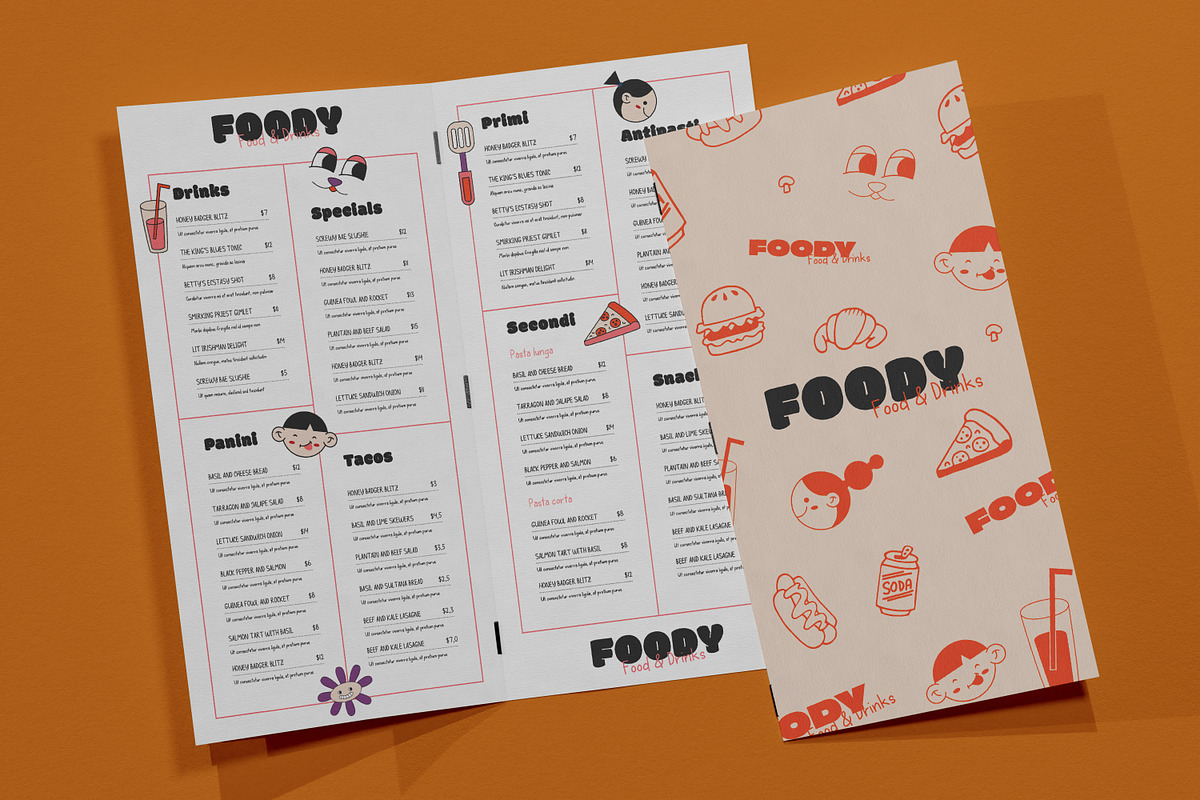Fast Food Menu Mockup VOL.1, an Advertising Mockup by Catkie - Digital ...
