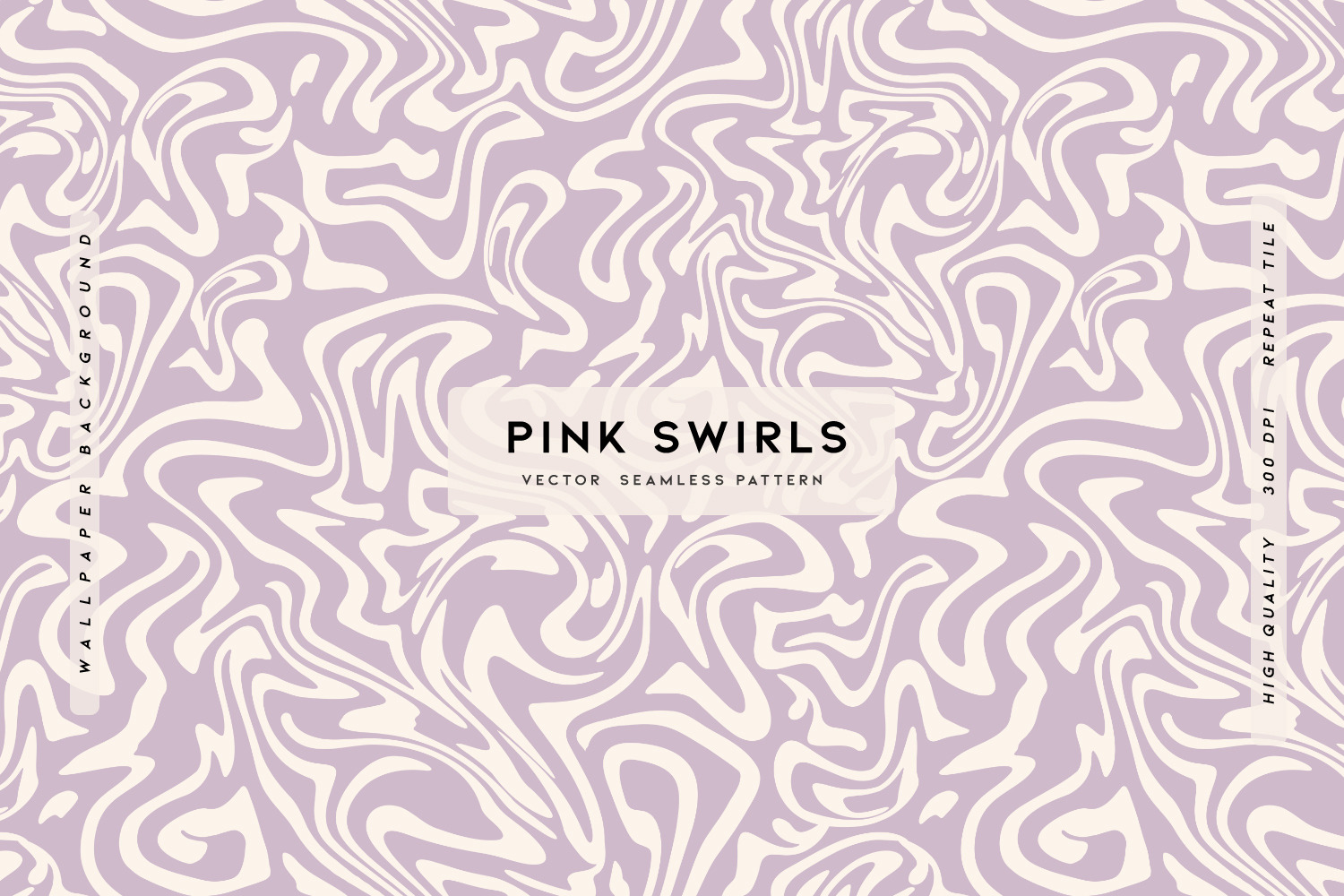 Pink Swirls, a Pattern Graphic by MalyskaStudio