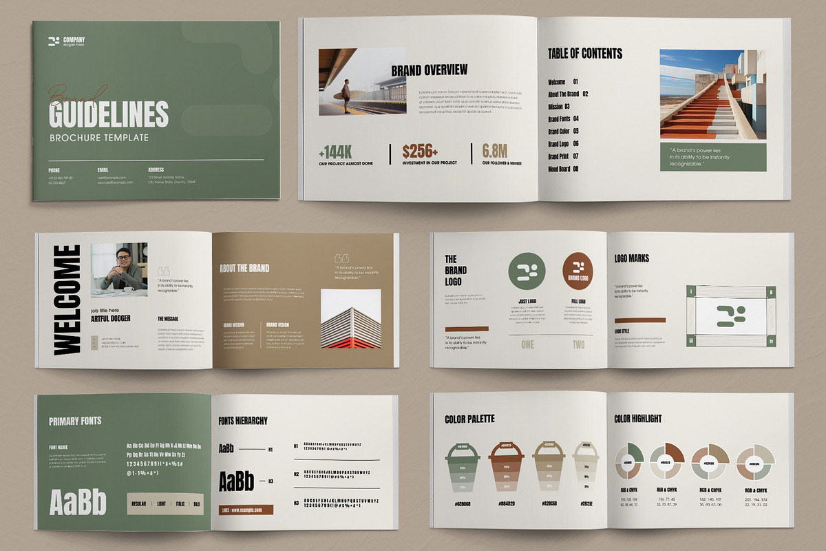Modern Brand Guidelines Brochure