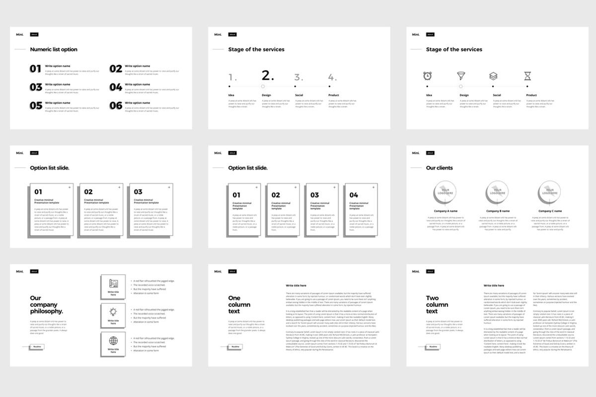 MINI Powerpoint Template, a Presentation Template by ShapeSlide