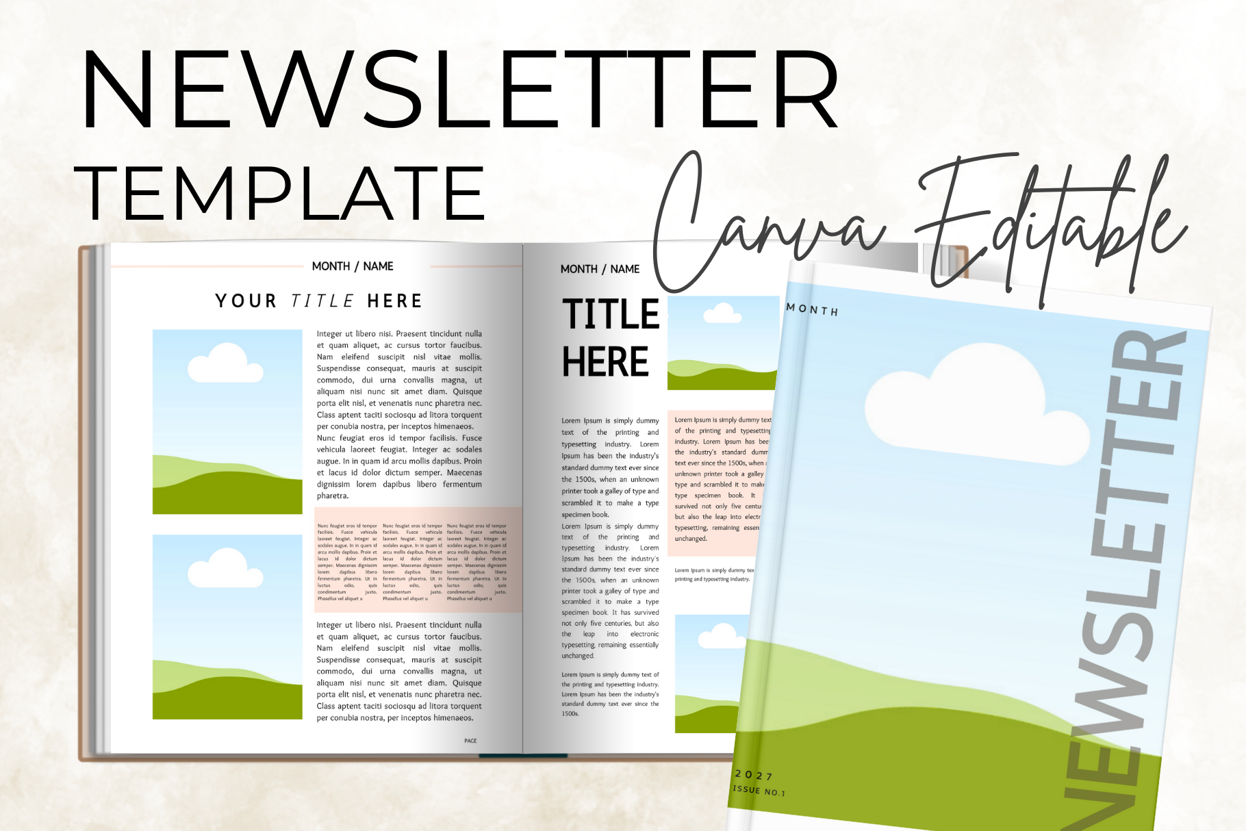 75 Pages Newsletter Template, a Marketing Template by Digital By Nikoleta