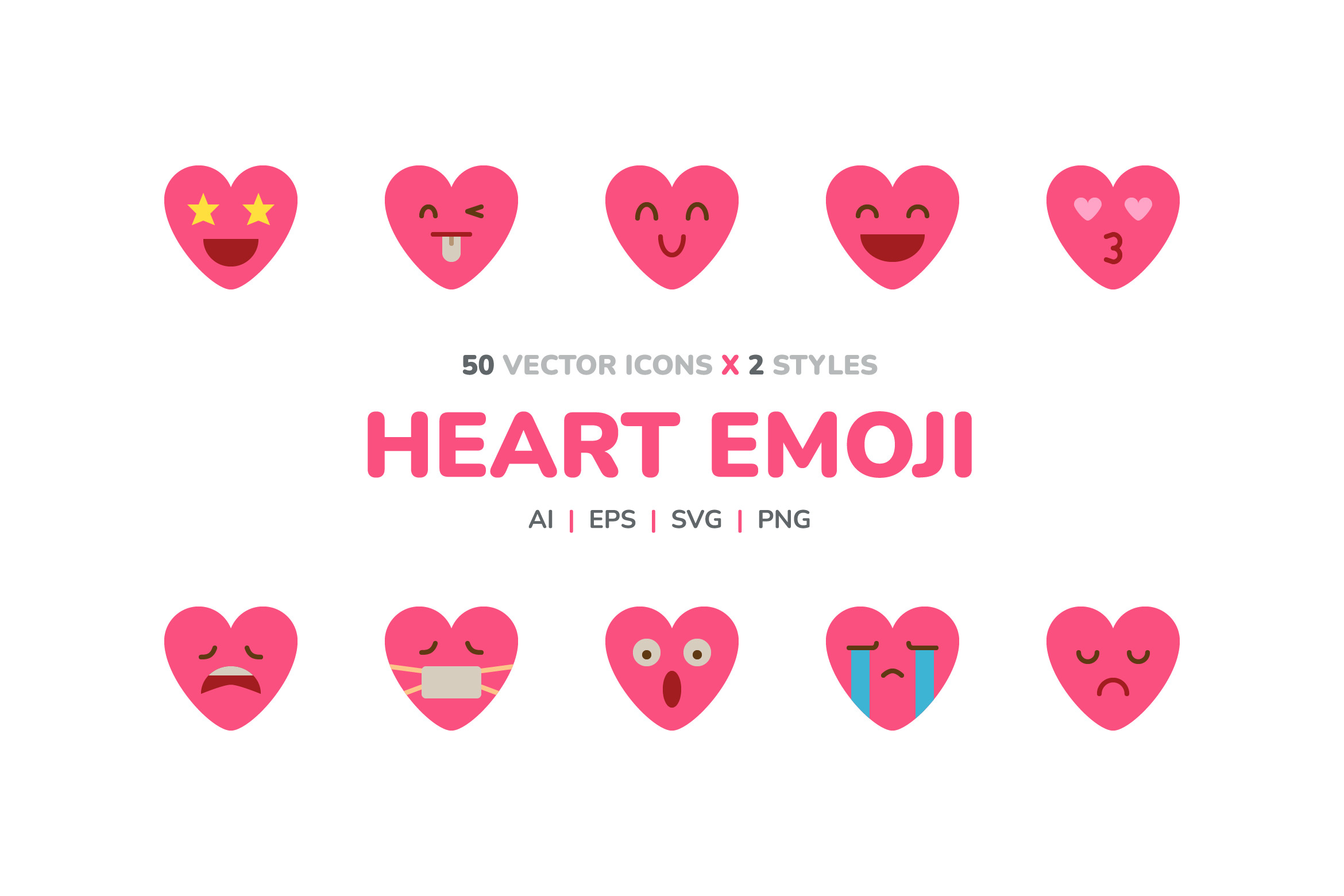 Heart Emoji Icon Pack by Iconixar
