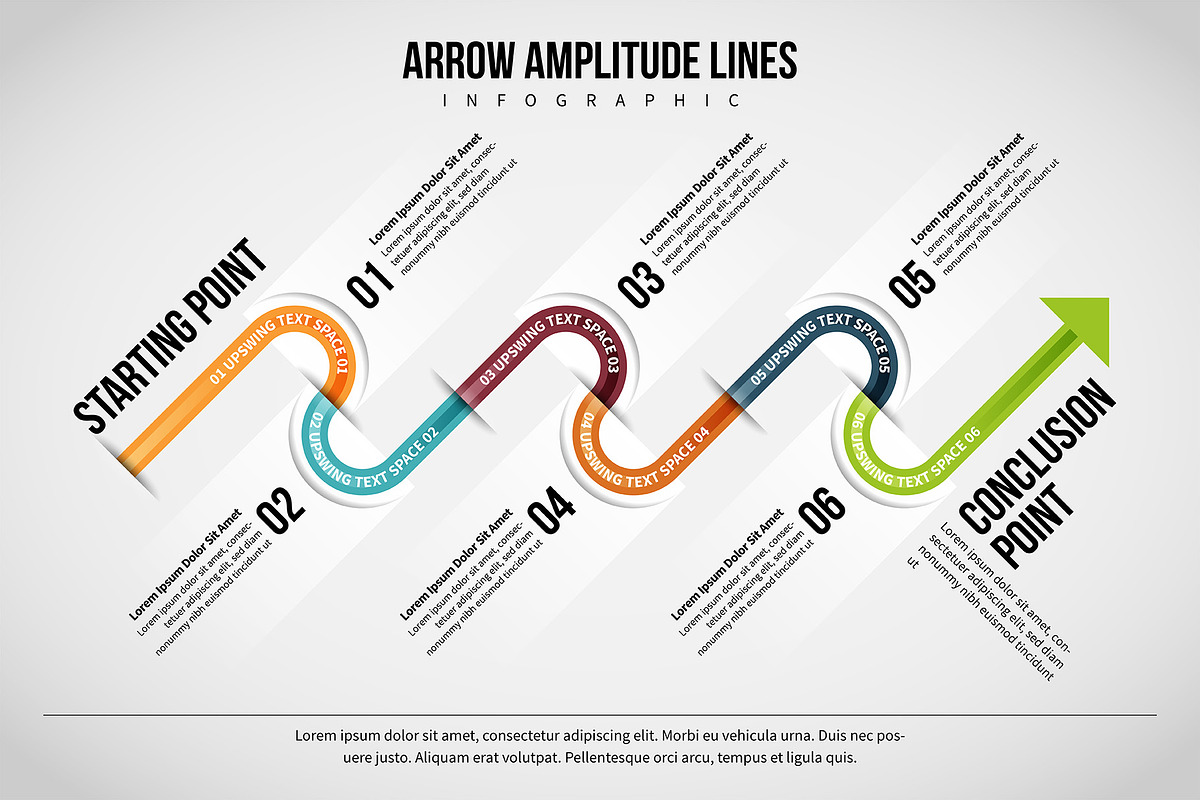 Arrow Amplitude Lines Infographic, a Templates & Theme by h.utomo