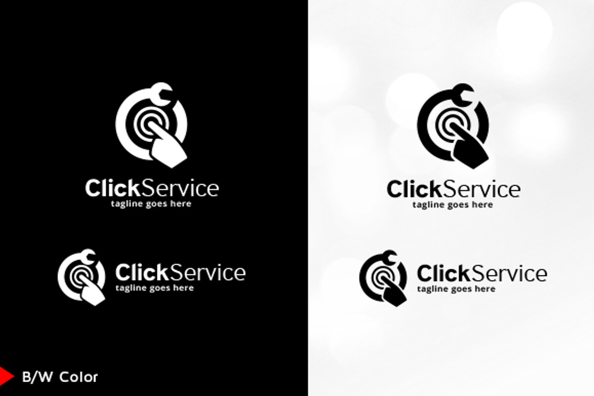 Click Service Center Logo Template, a Branding & Logo Template by ...