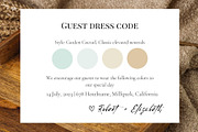 Minimalist dress code attire card, a Card Template by EvaTemplates