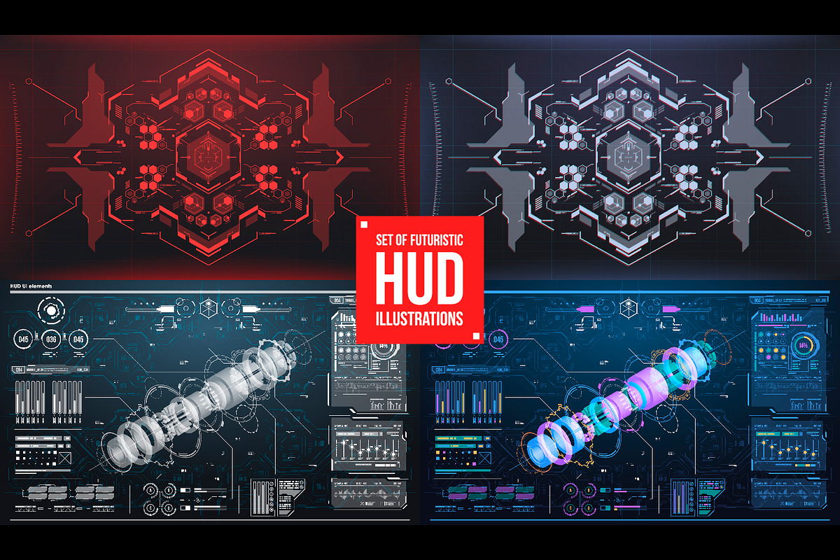 Set of 16 HUD illustrations, an Object Graphic by Andrew_Derr