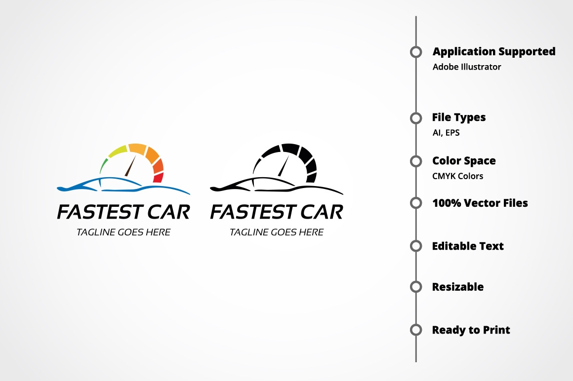 Fastest Car Logo, a Branding & Logo Template by Design_Planet